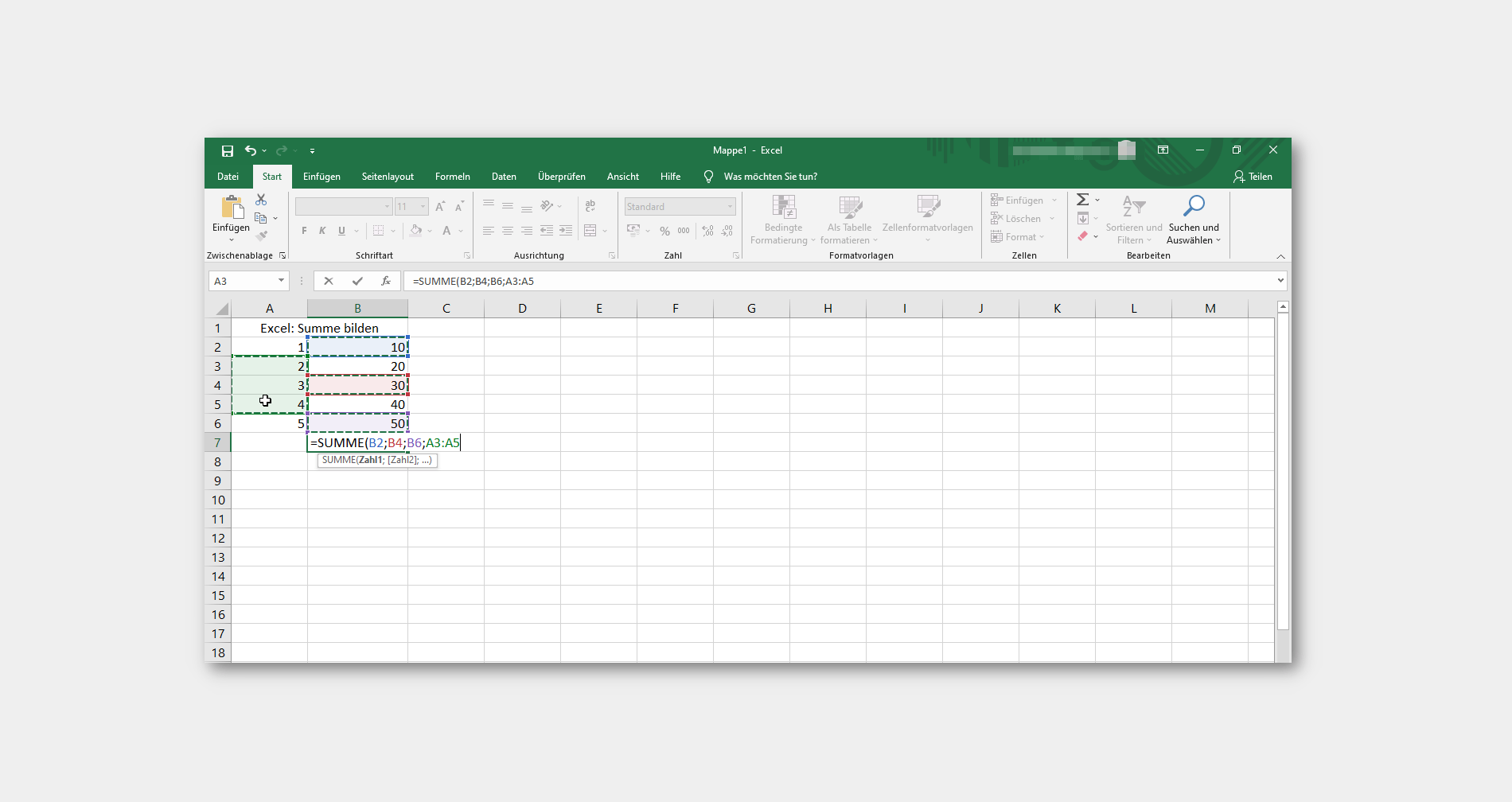 Excel: Summe bilden - Nerdcore