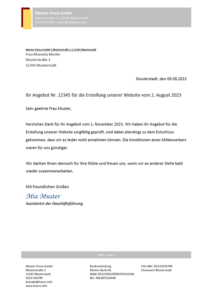 Absage Angebot: 6 Vorlagen, Muster & Formulierungen