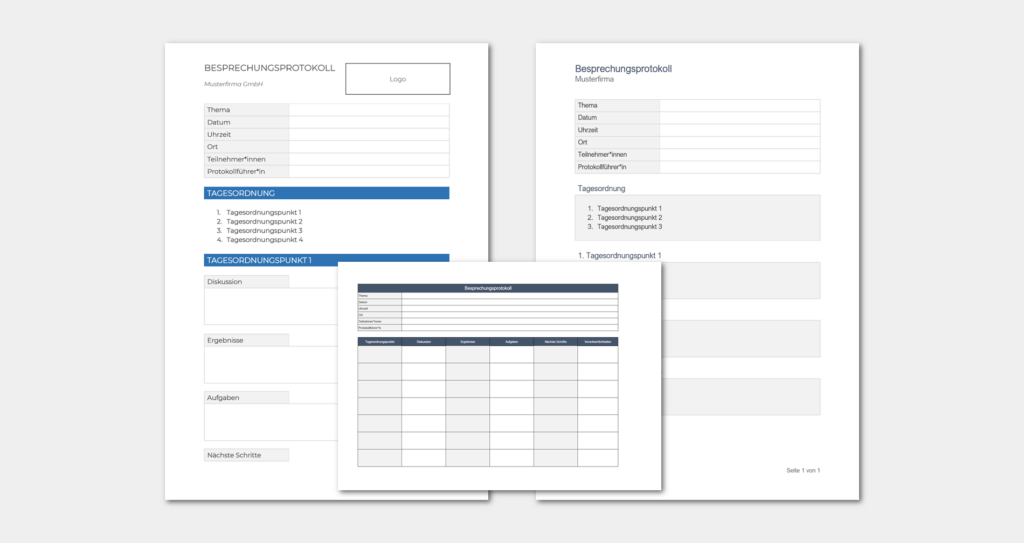 Besprechungsprotokoll: Vorlagen, Muster & Beispiele - Nerdcore