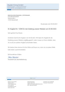 Absage Angebot: 6 Vorlagen, Muster & Formulierungen