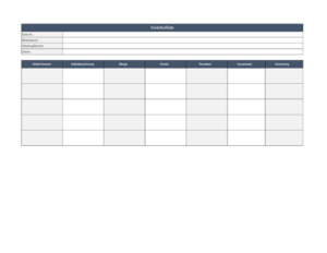 Inventurliste: Vorlagen, Muster & Beispiele - Nerdcore