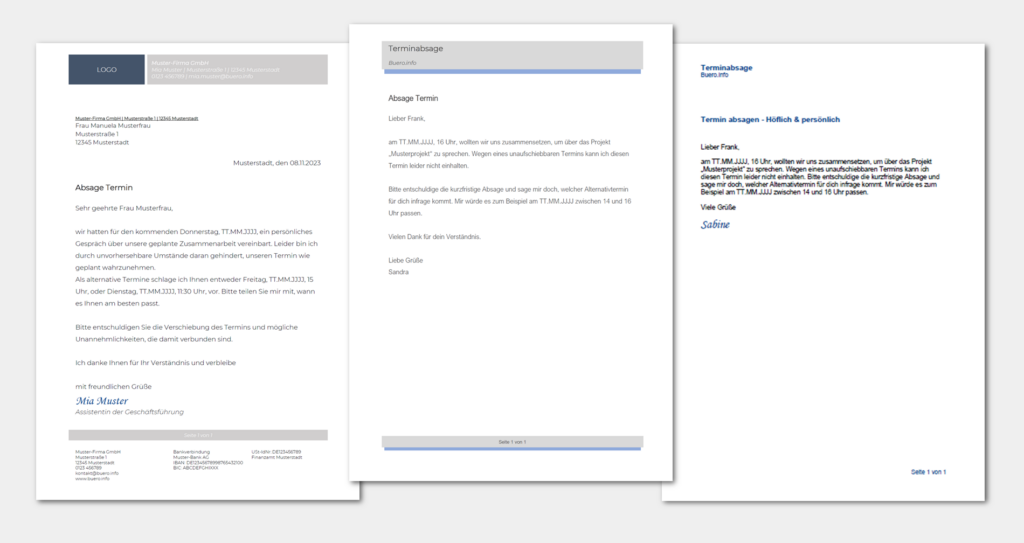 Termin absagen: Muster, Vorlagen & Beispiele - Nerdcore