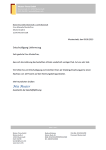 Entschuldigungsschreiben: 15 Vorlagen, Muster & Beispiele